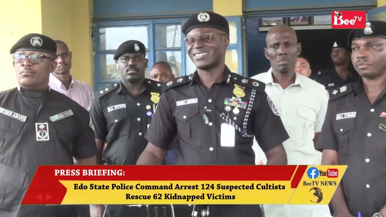 EDO STATE POLICE COMMAND ARREST 124 SUSPECTED CULTISTS RESCUE 62 KIDNAPPED VICTIMS