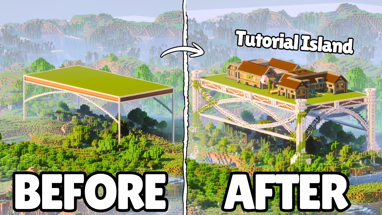 My TUTORIAL ISLAND Just Got a MASSIVE Upgrade in Minecraft