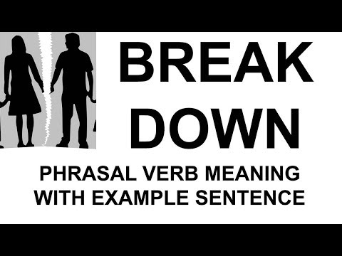 PHRASAL VERB BREAK DOWN MEANING AND EXAMPLES SENTENCES !! lornkap english world