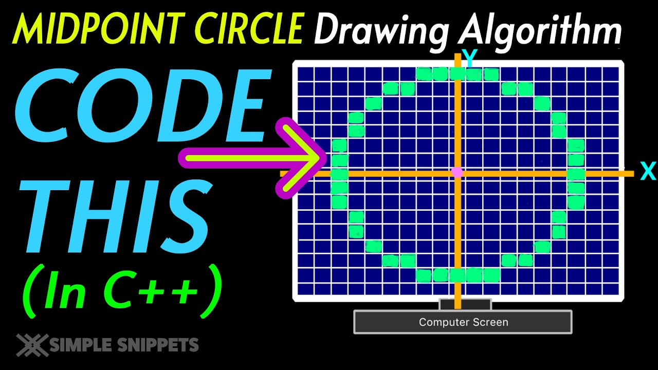 Midpoint Circle Drawing Algorithm with C++ Program | Computer Graphics Program Explained