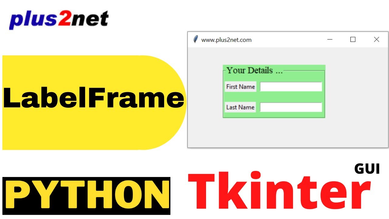 Tkinter LabelFrame to group widgets in a frame with Label and different options