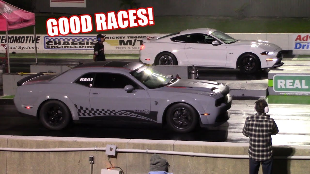 Hellcat Drags Flying Mustang and Absolute Destruction Doesn't Even ...