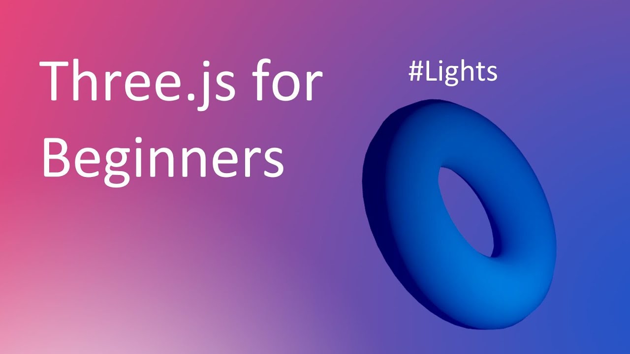Three.js tutorial for absolute beginners:  Lesson 4  #Lights