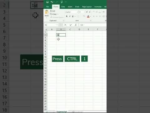 Superscript : Apply Easily in Excel MS Office 2024 #shorts #viral #trending #technology #shortvideo