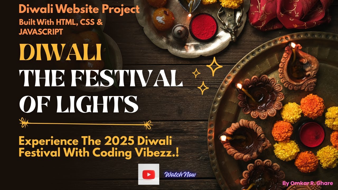 Diwali Website Tutorial 2025 | Full HTML, CSS & JavaScript Build