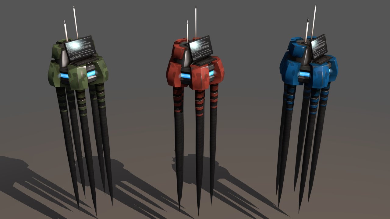 Worker Drone Low Poly Game model