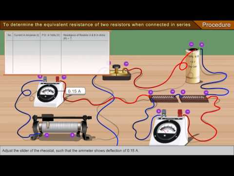 To determine the equivalent resistance of two resistors when connected ...