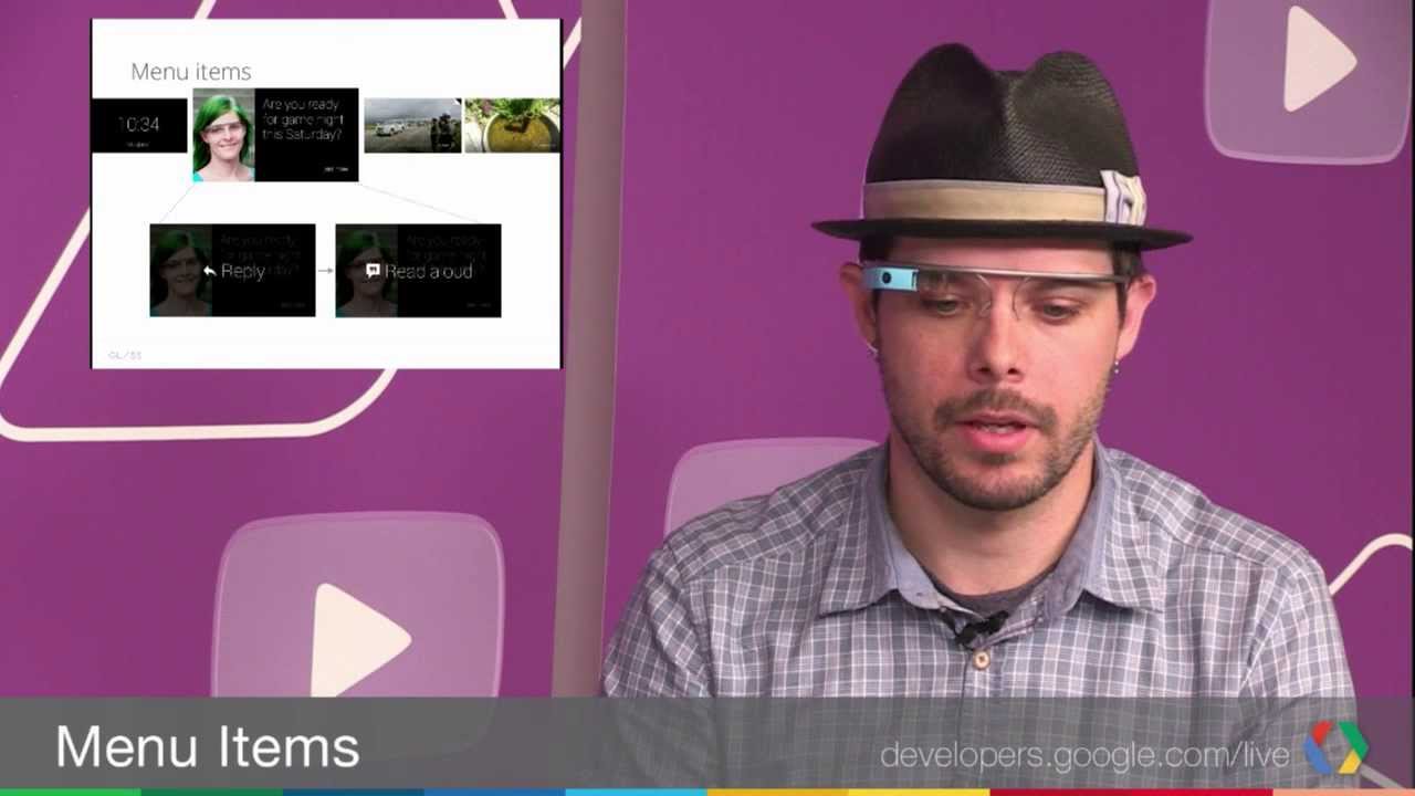 Google Mirror API: Menu Items