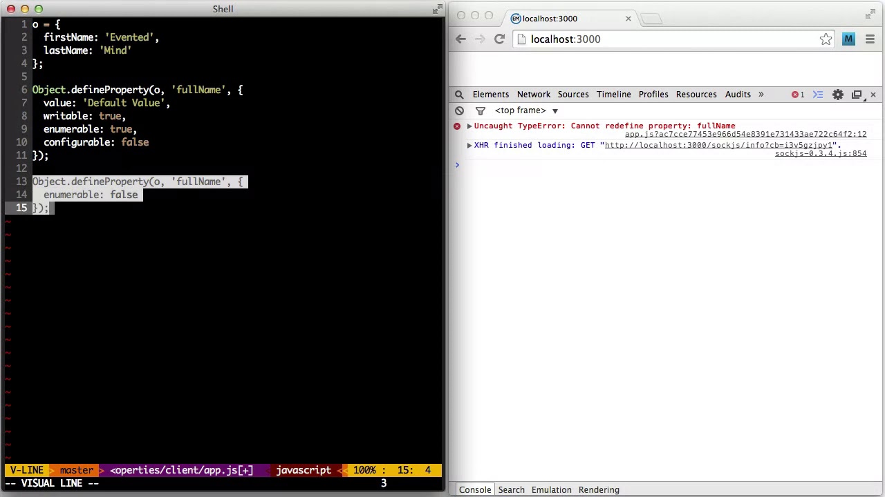 Javascript Objects / 3.  Configuring Object Properties