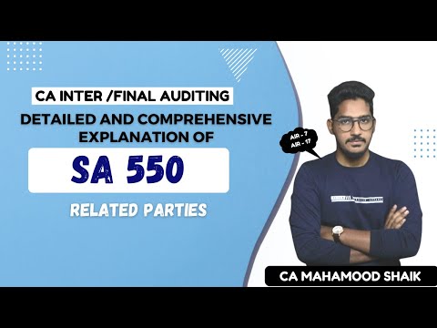 SA 550 (English) | RELATED PARTIES | CA inter &Final | CA Mahamood
