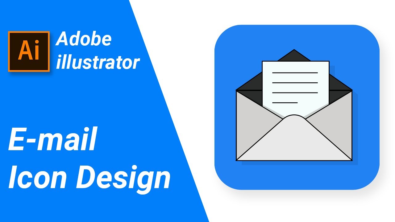 Adobe illustrator Tutorial - How to make a E-mail Icon Design