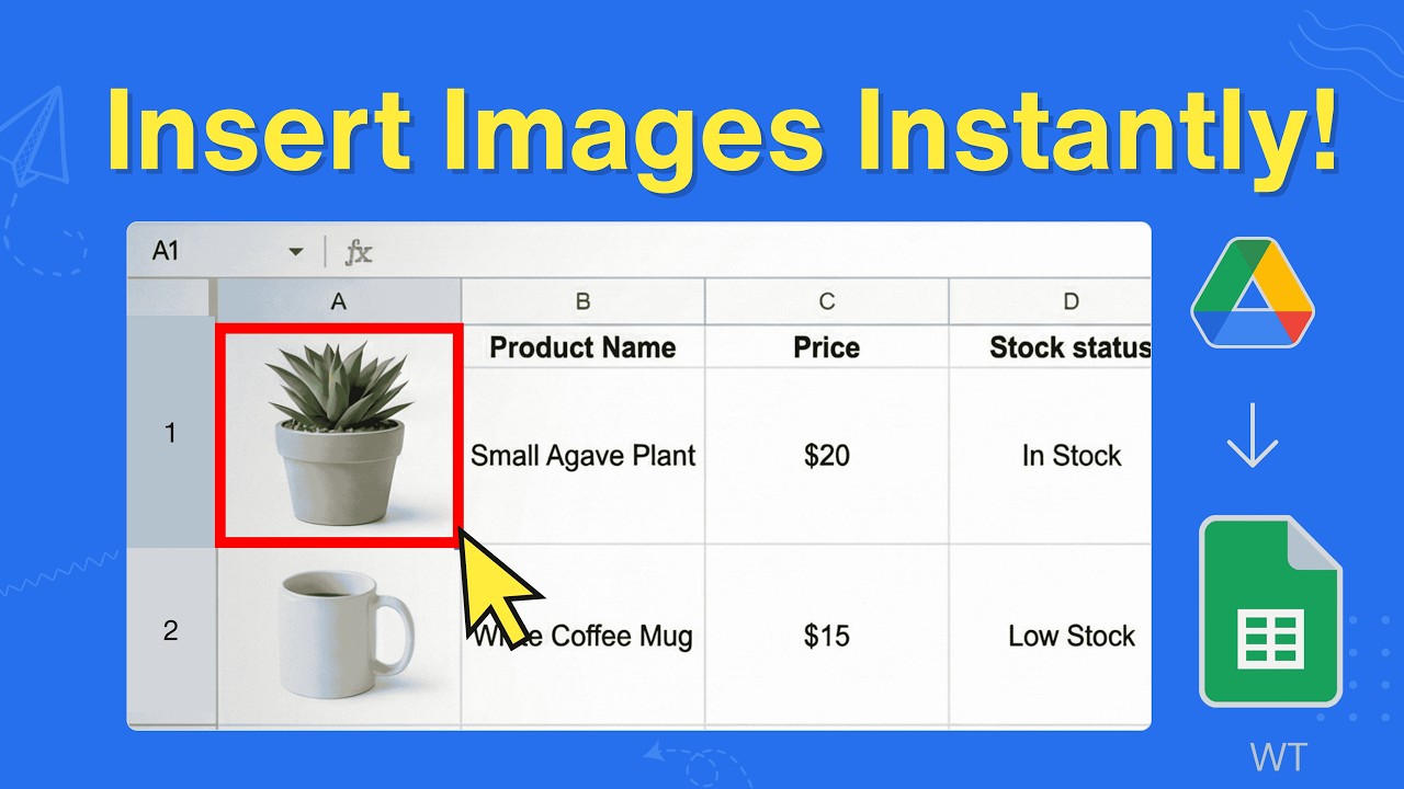 How to Insert Images in Google Sheets from Google Drive | Single & Bulk Image