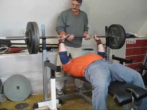 Bench Press 365 x 3, 350 x 3, 335 x 4, Tricep Extension 160 x 9