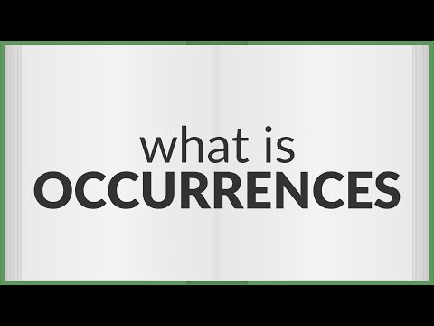 Occurrences | meaning of Occurrences