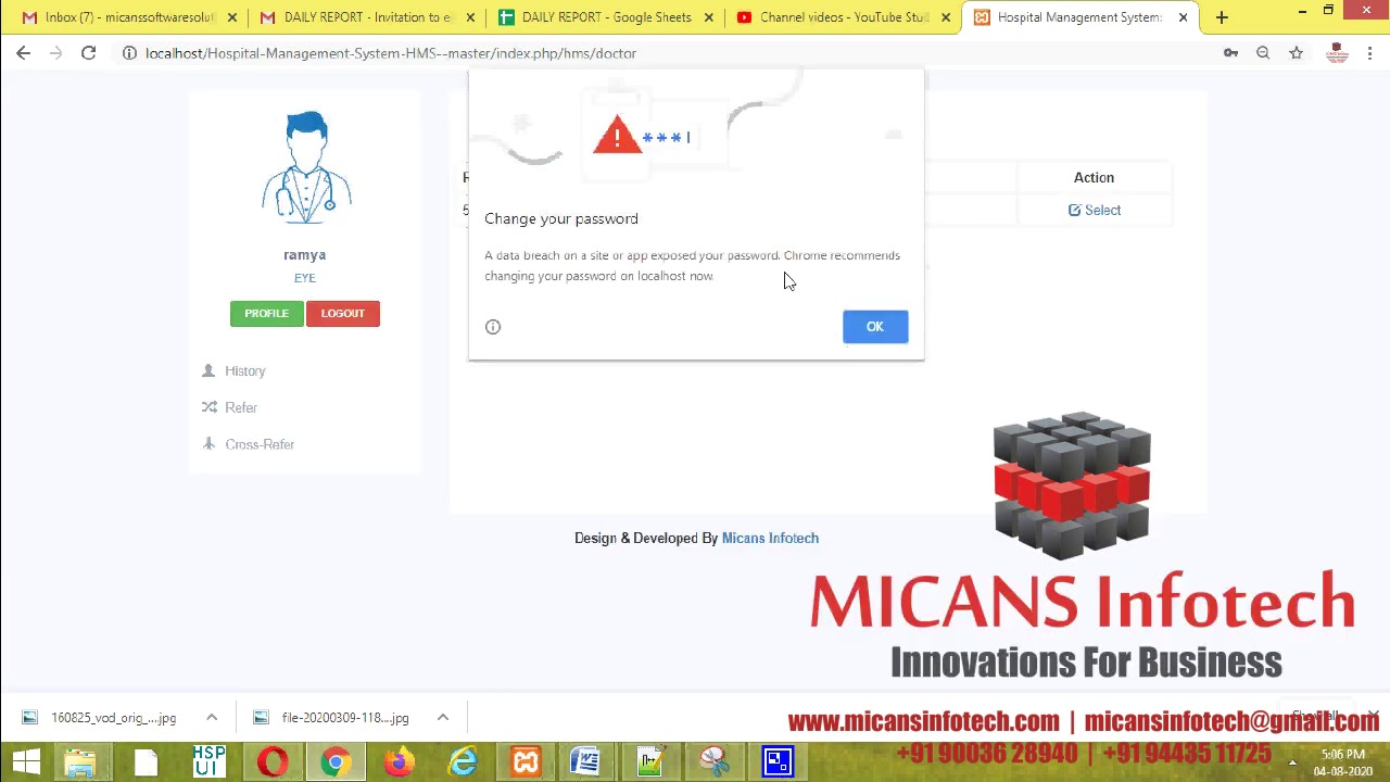 HOSPITAL MANAGEMENT SYSTEM SOFTWARE PHP CODEIGNITER MVC FRAMEWORK.