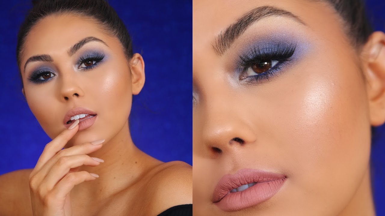 BLUE SMOKEY EYE MAKEUP TUTORIAL FOR PROM | Roxette Arisa