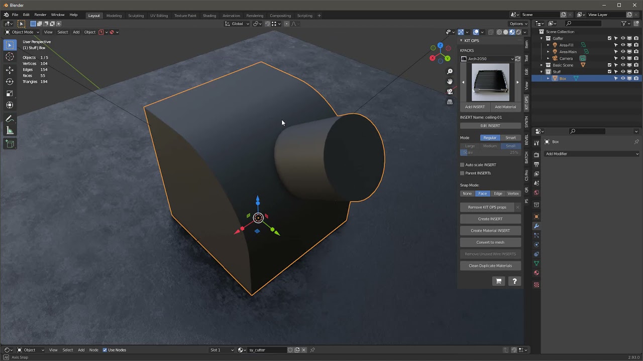 Surface Intersect in Blender