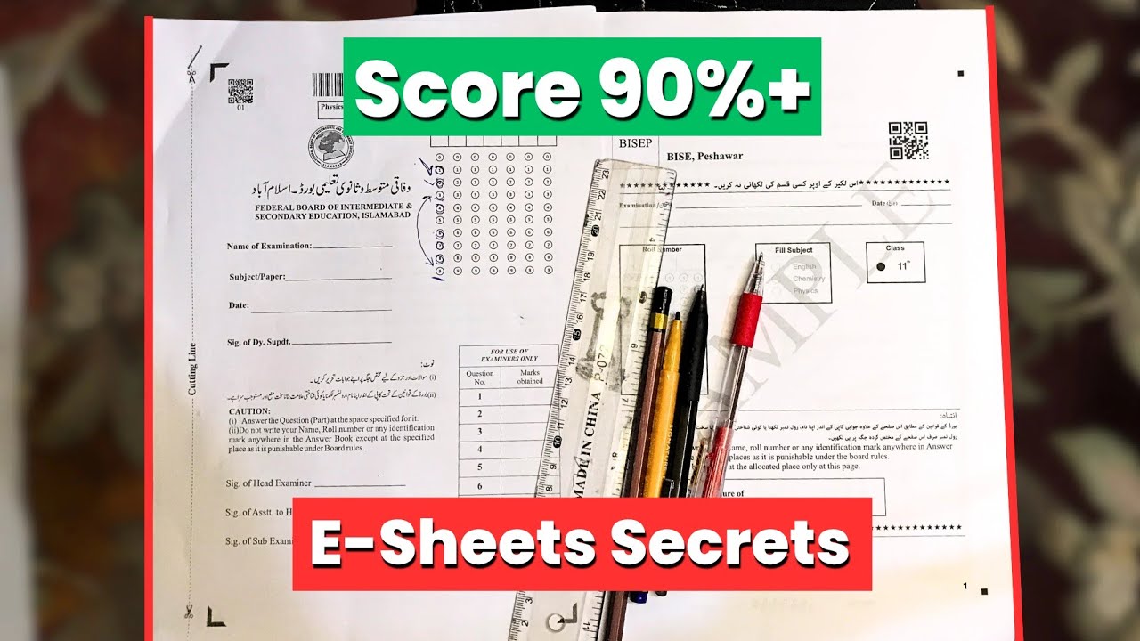 How to Score 90%+ on E-Sheets in Half the Time With Less Study