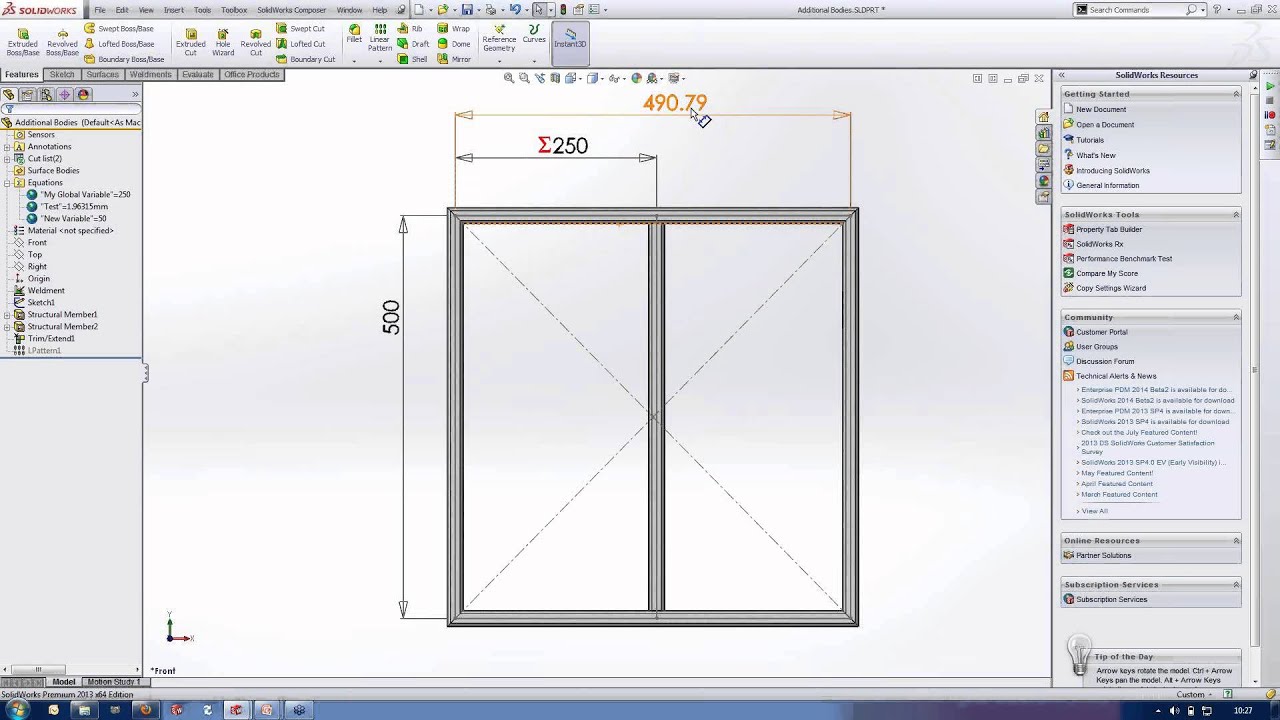 SolidWorks equations - create more intelligent parts