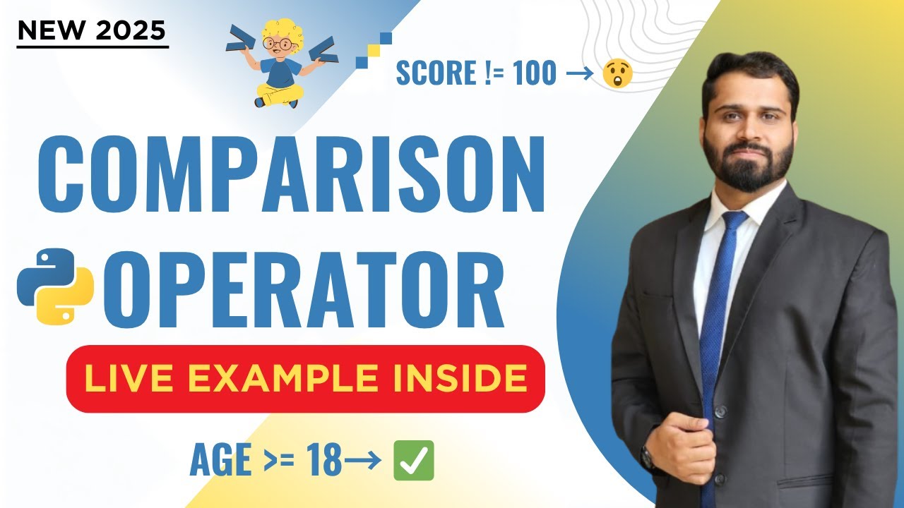 Learn Python Comparison Operators FAST | Live Coding & Real-Life Examples 2025