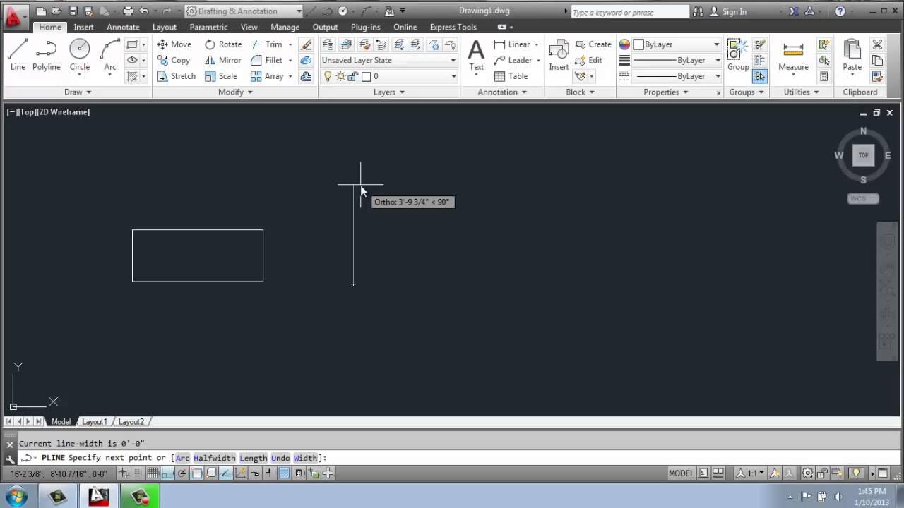 #13 - AutoCAD - 2D Drafting Basics - The Rectangle Tool - Brooke Godfrey