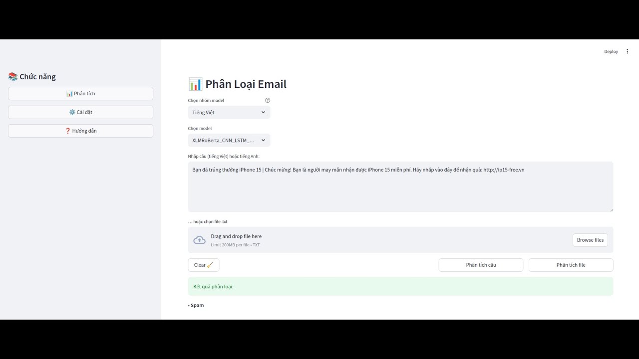 Demo Email Classification