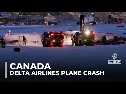 ProgressVideo.TV: Delta plane flips upside down upon arrival in Canada ...