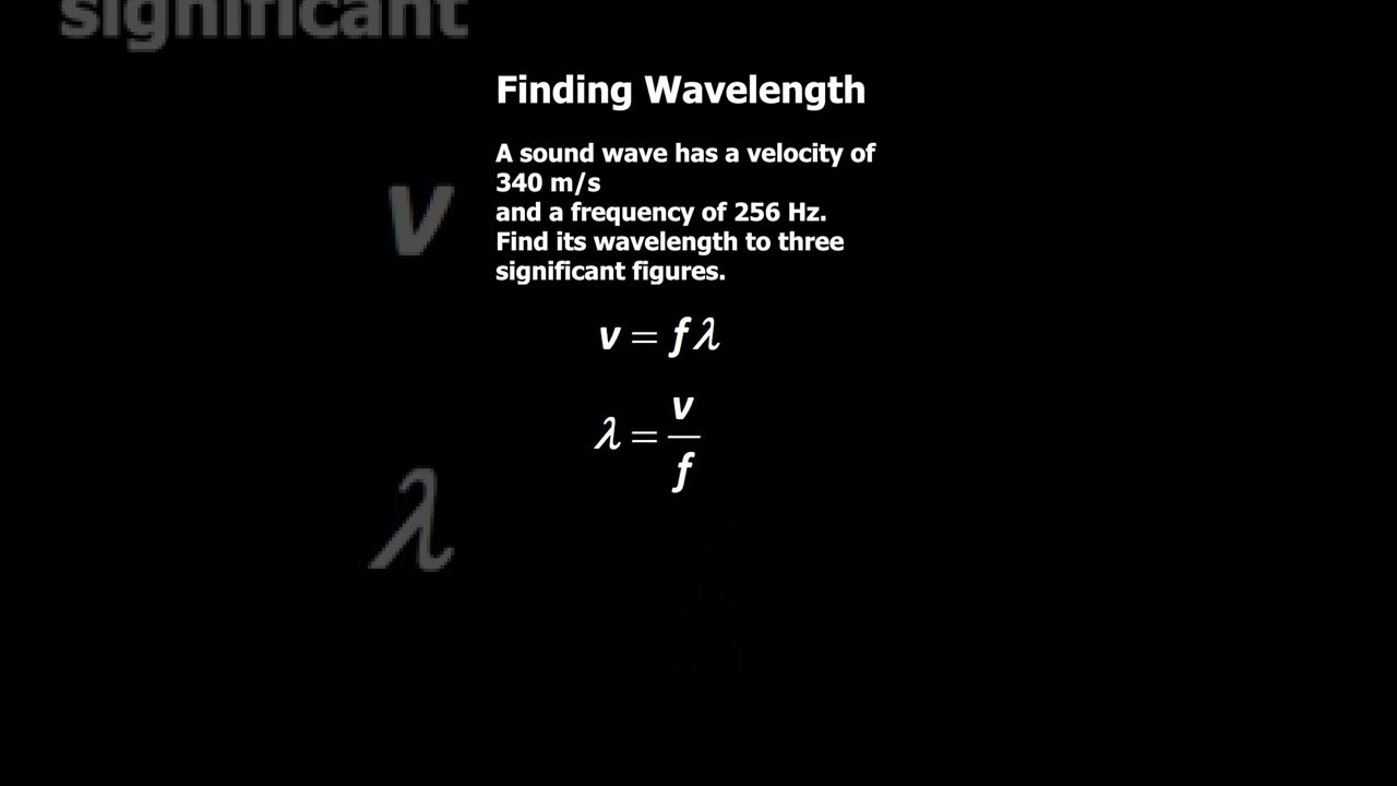 How to calculate the Wavelength