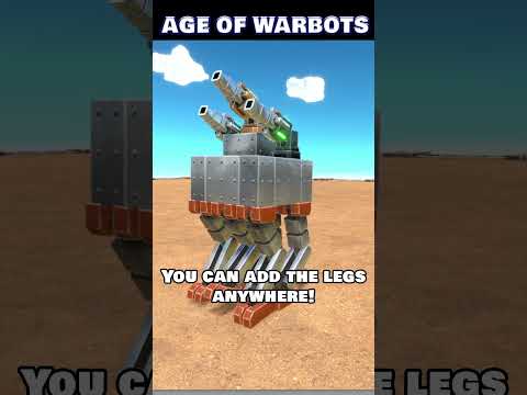You can add mech legs in our Warbot Creator now! - AGE OF WARBOTS #sandbox #mech #indiegame