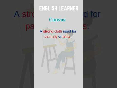 English Word - Canvas - Meaning With An Example #englishwords #english #canvas