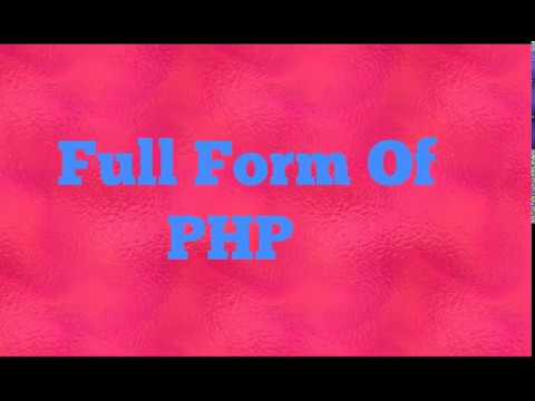 What is the full form of PHP, Full Form Of PHP || Mr thought
