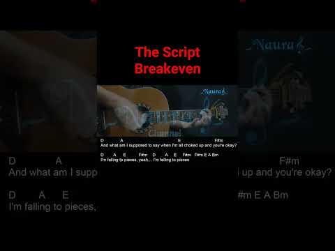 The Script - Breakeven Guitar Chords Lyrics #shorts