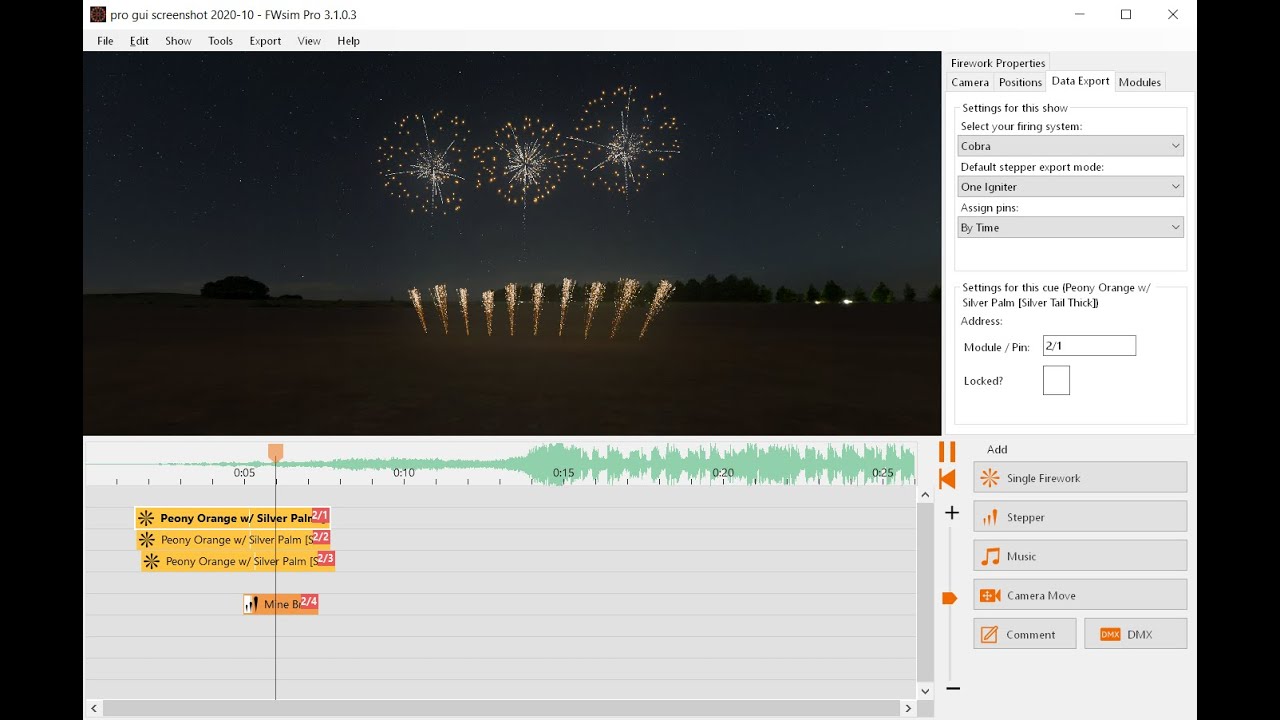FWsim Pro - Simple Fireworks Show Planning & Visualization