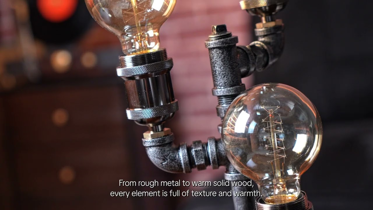 Steampunk Pipe Table Lamp