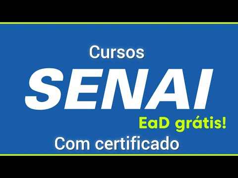 Curso SENAI EaD grátis com certificado. #curso #ead #SENAI