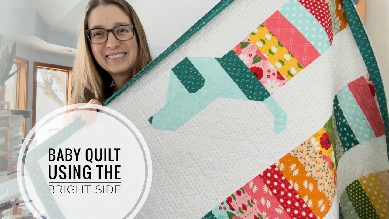 Making the Baby All Wrapped Up Quilt using The Bright Side, VLOG