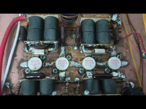 Old School Toshiba Amp, Two 2290 driving Four 2879( 2x4)