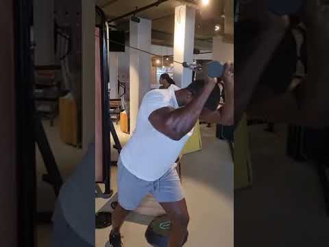 Regis Loo with sintiboliber Tshirt at blue maxx health club curacao