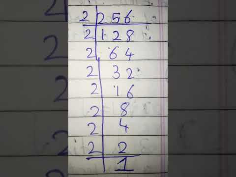 Prime factorisation of 256#maths#