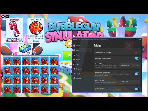 🎲 Bubble Gum Simulator INFINITY Script | Auto Claw Machine,Auto Minigames & MORE! | Pastebin &