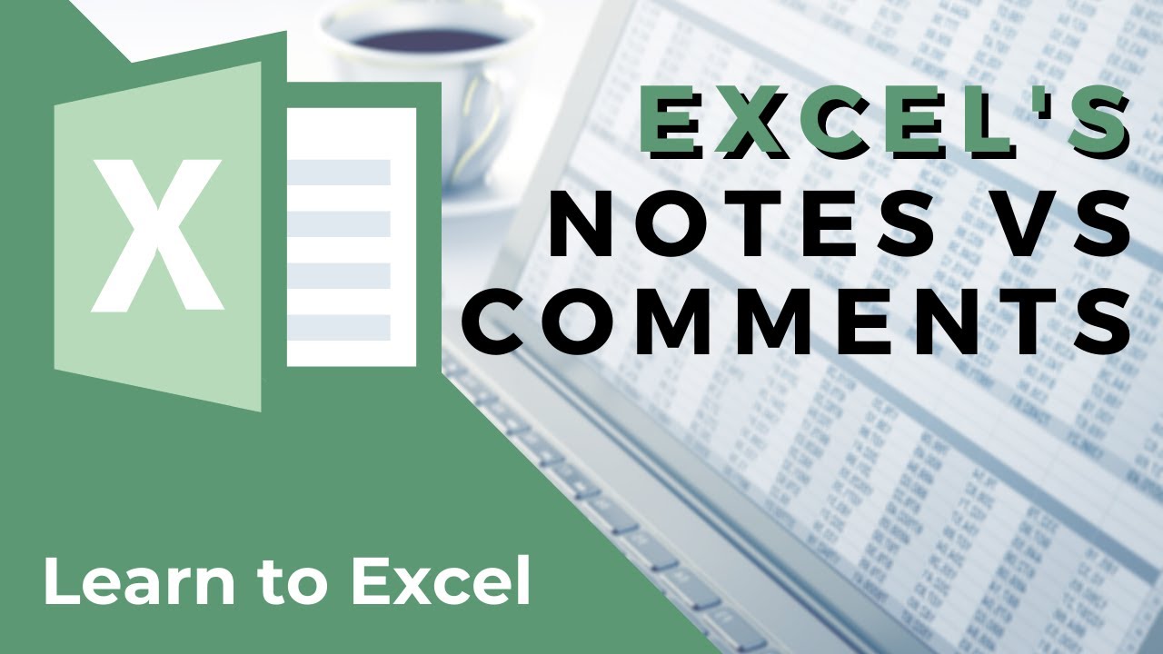 Beginner Excel Tutorials | Excel Notes vs Comments