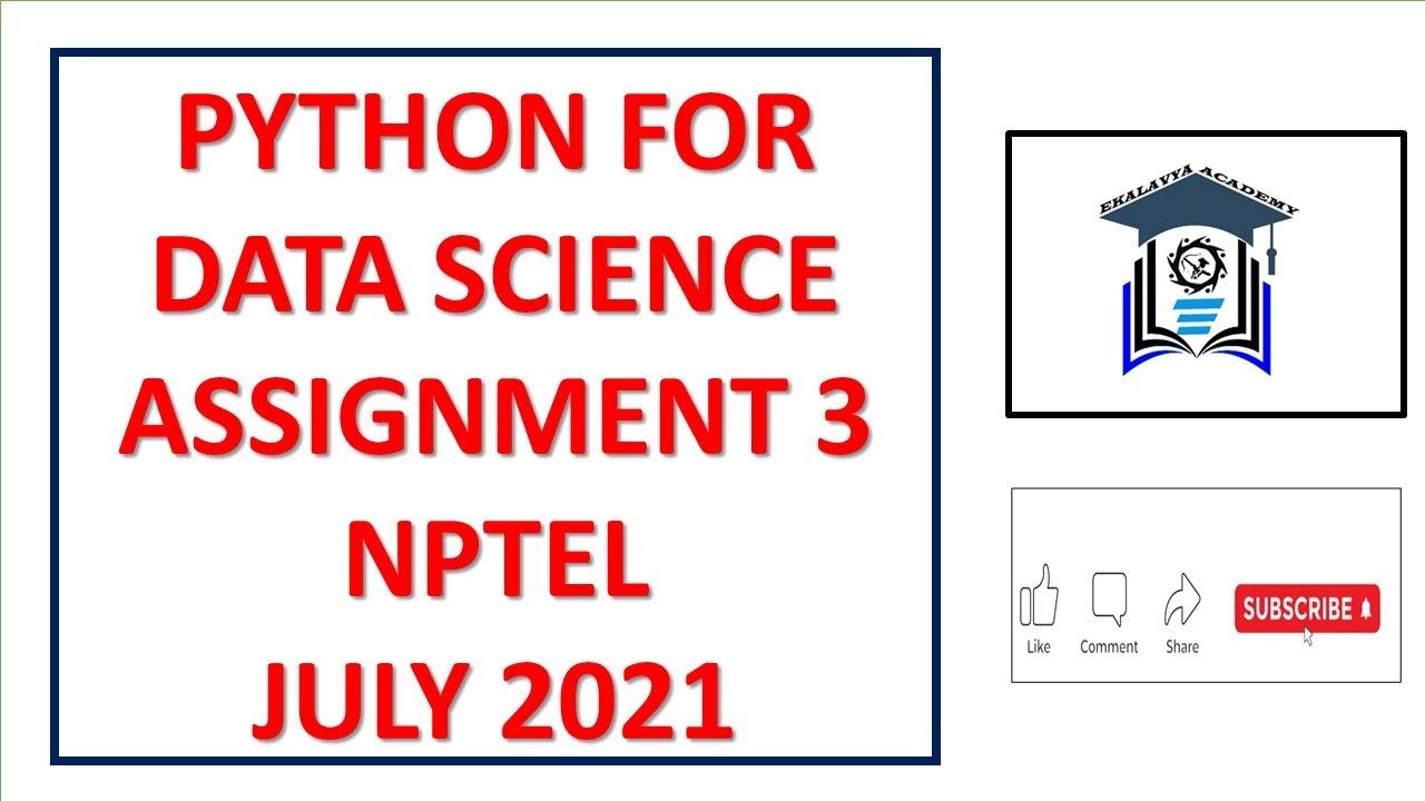 Python for Data Science | Assignment 3| NPTEL | July 2021 | Most Probable Answers