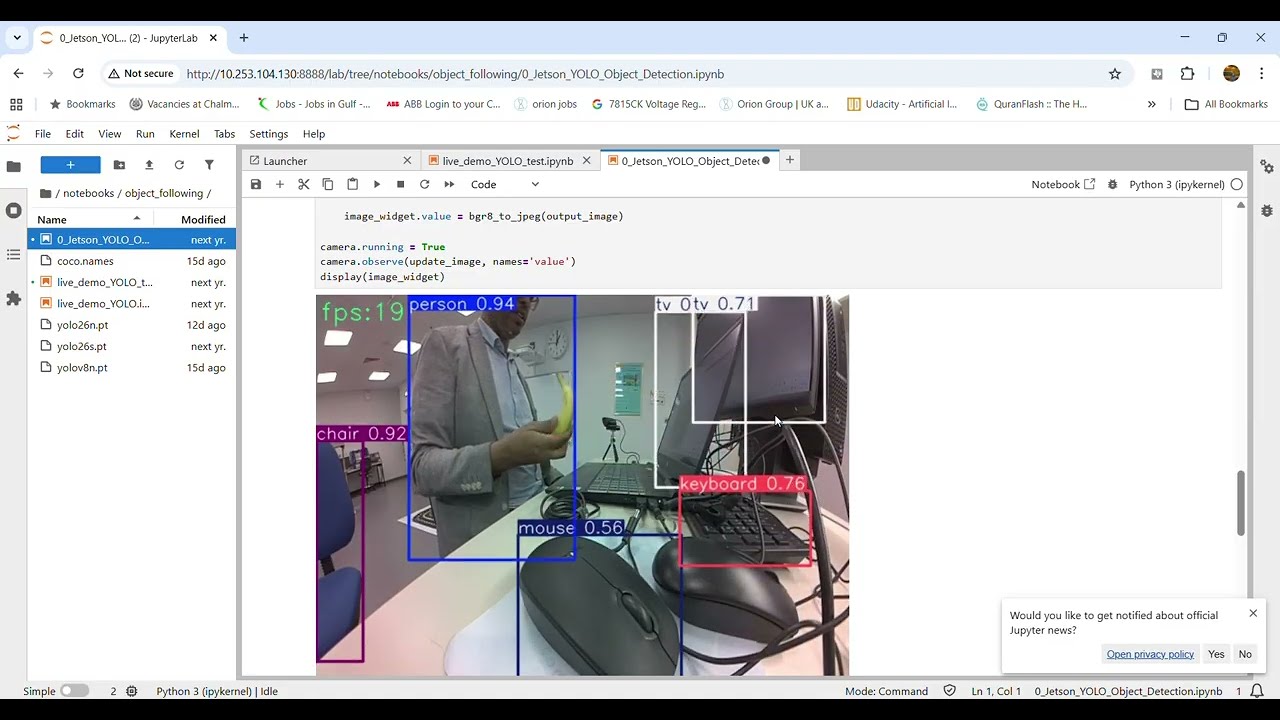 Real-Time Object Detection with YOLO on Jetson Orin Nano (CSI Camera Demo)