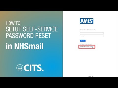 How to setup self-service password reset in NHSmail