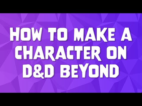 How to make a character on D&D Beyond