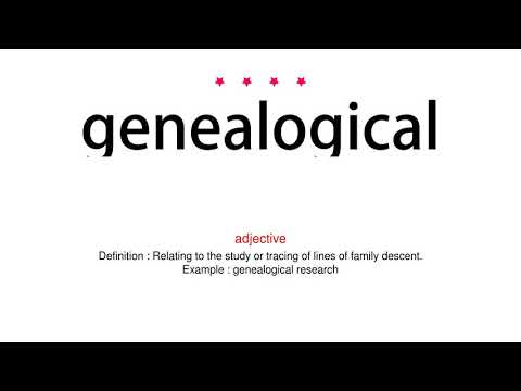 How to pronounce genealogical - Vocab Today