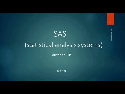 SAS Online Training - Introduction to SAS software (Part-1)