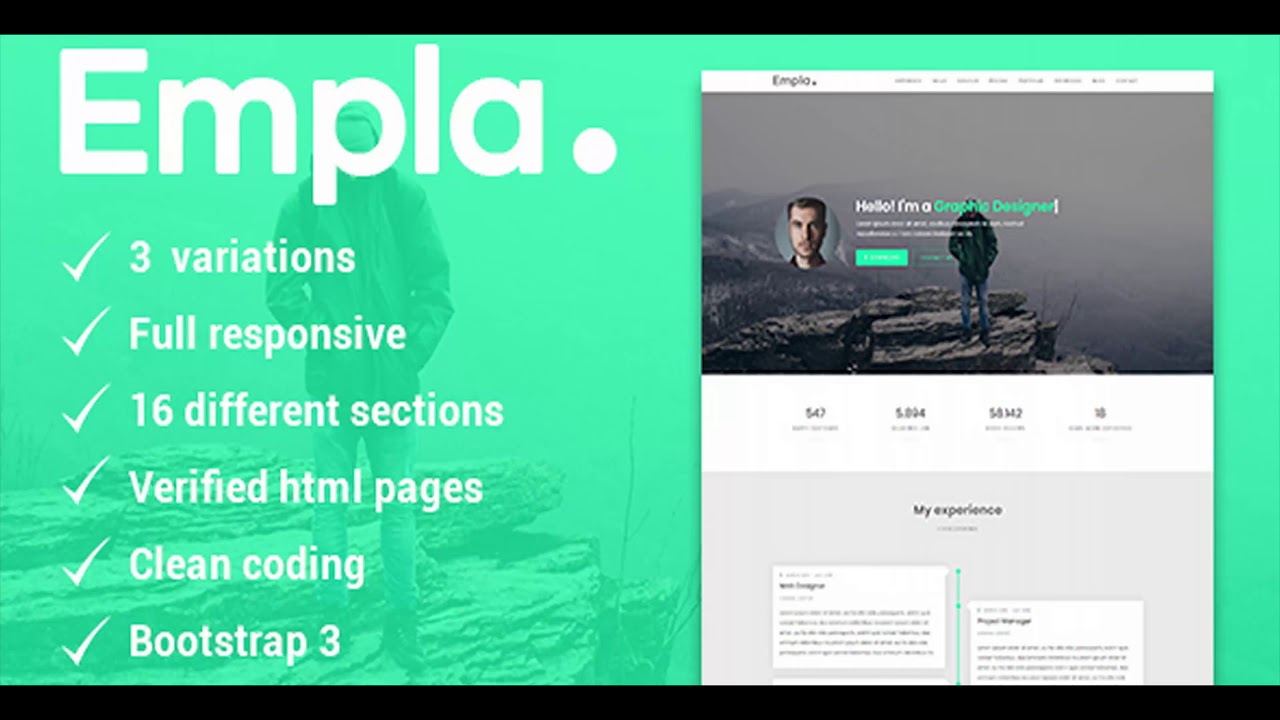 Empla - Resume / Portfolio HTML Template | Themeforest Website Templates and Themes