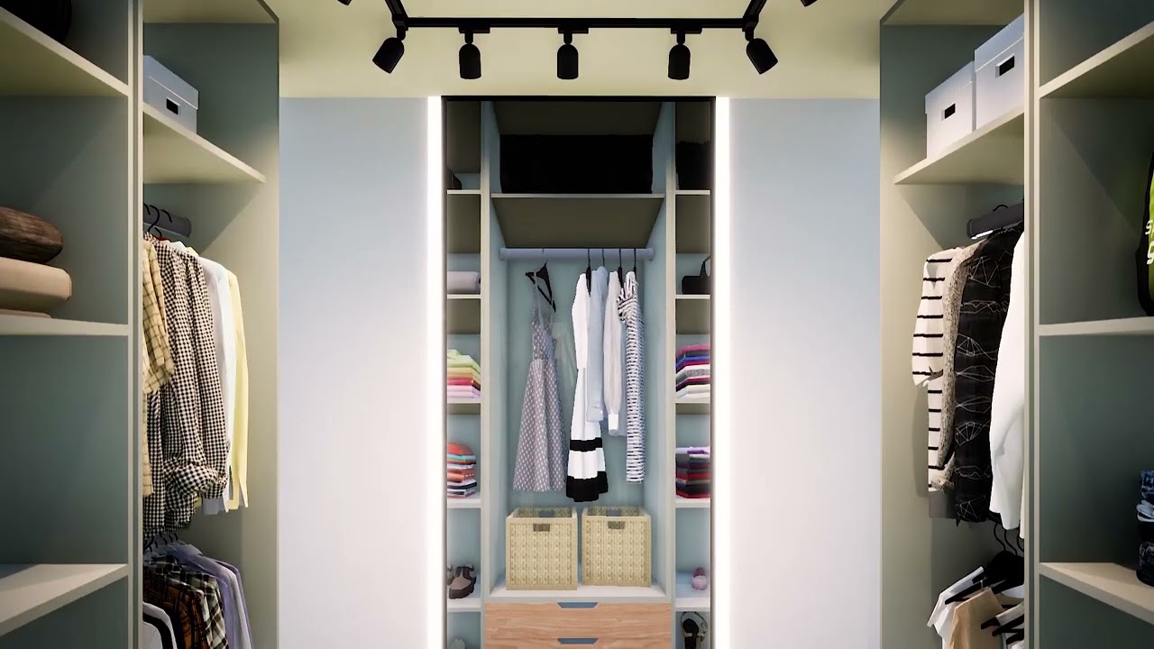 CLOSET  TAMANHO IDEAL -PROJETO DE INTERIORES  C|F