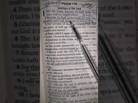 The Living Word of God. Scripture Reading Psalm 116:1-2 KJV